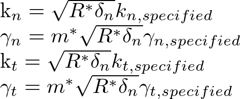 gran model hertz/stiffness — LIGGGHTS Academic 24.01 documentation